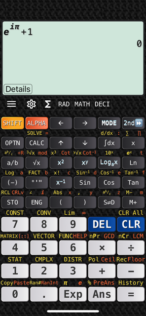 NCalc Fx でオイラーの等式: 算数の広場
